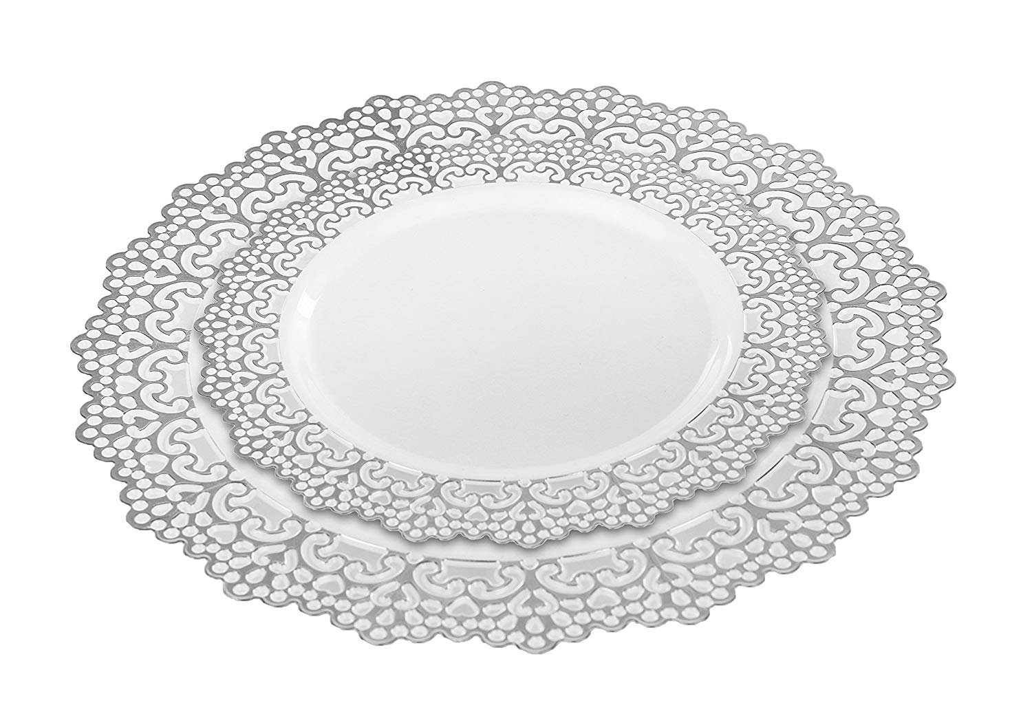 Amazon.com: 40 Piece (20 Guest) Elegant Disposable Plastic Dinnerware ...