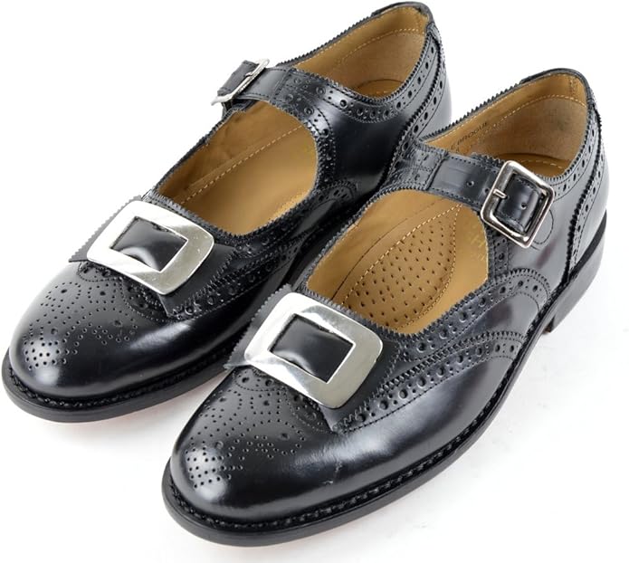 Mens Leather Scottish Buckle Ghillie Kilt Brogues: Amazon.co.uk: Shoes ...