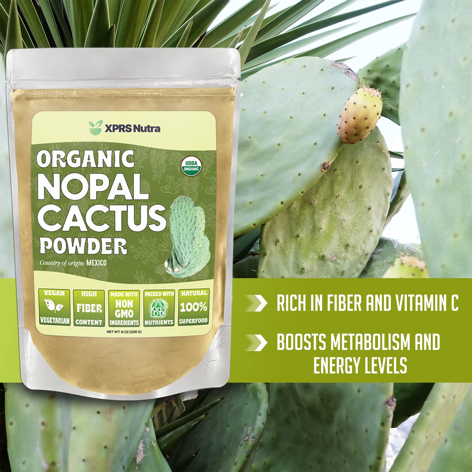 Mua XPRS Nutra Organic Nopal Cactus Powder - Prickly Pear Supplement ...