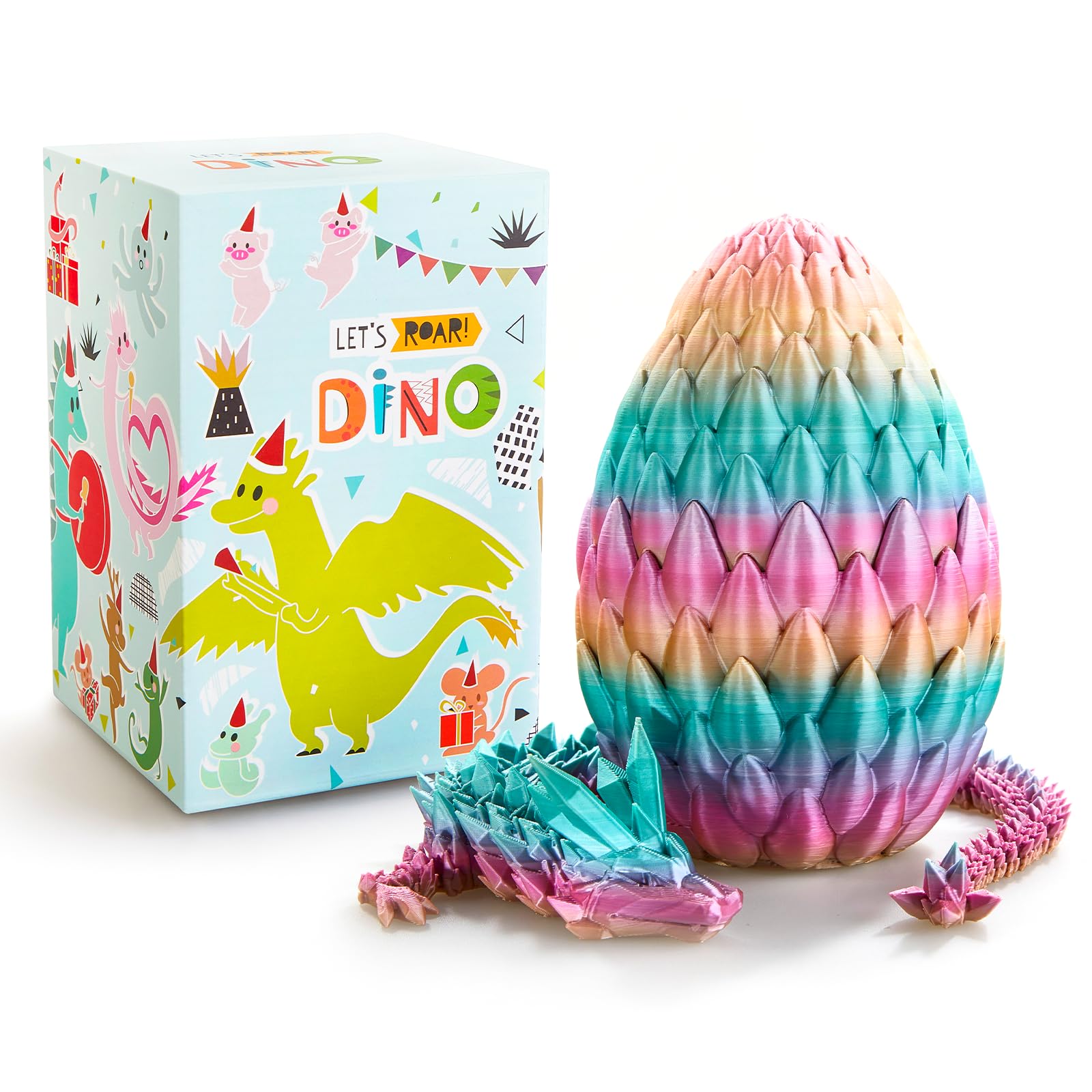 Mua 15 inches Dragon with Egg, Colorful Dragon Toy,Articulated Crystal ...