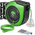 WILAWELS Retractable Cord Reel, 75 FT Heavy Duty Extension Cord, 14AWG ...
