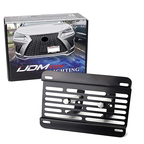 iJDMTOY No Drill Front Grille Mesh Mount License Plate Relocator Kit ...