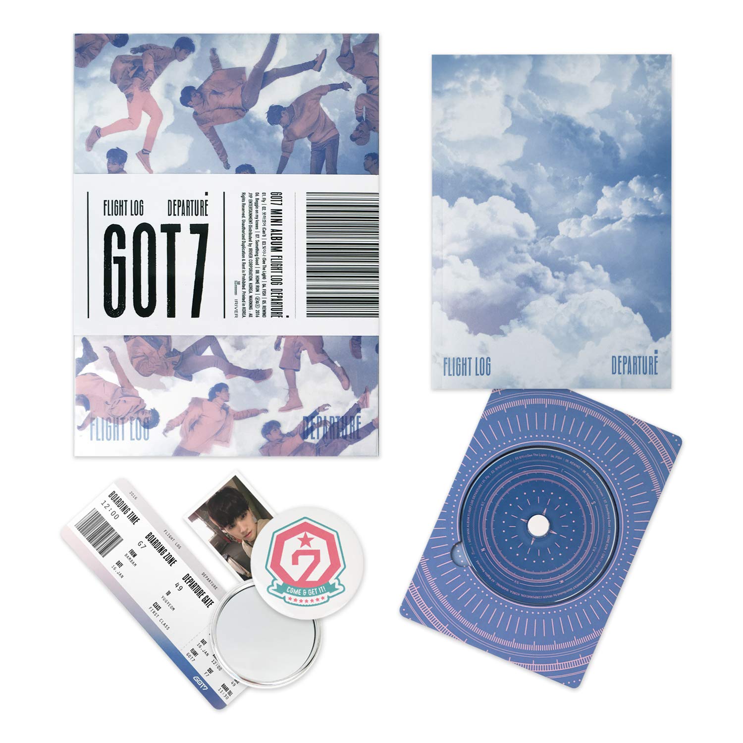 GOT7 Mini Album - Flight Log : Departure CD + Photobook + Photo Ticket ...