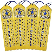 Amazon.com: RibbonsNow Perfect Attendance Ribbons - 100 Blue Ribbons ...