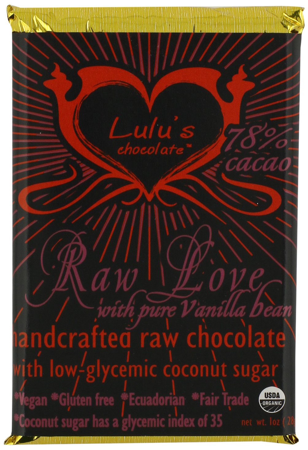 Amazon.com : Lulu's Chocolate Bar, Smoked Sea Salt Almond, 1 Ounce ...