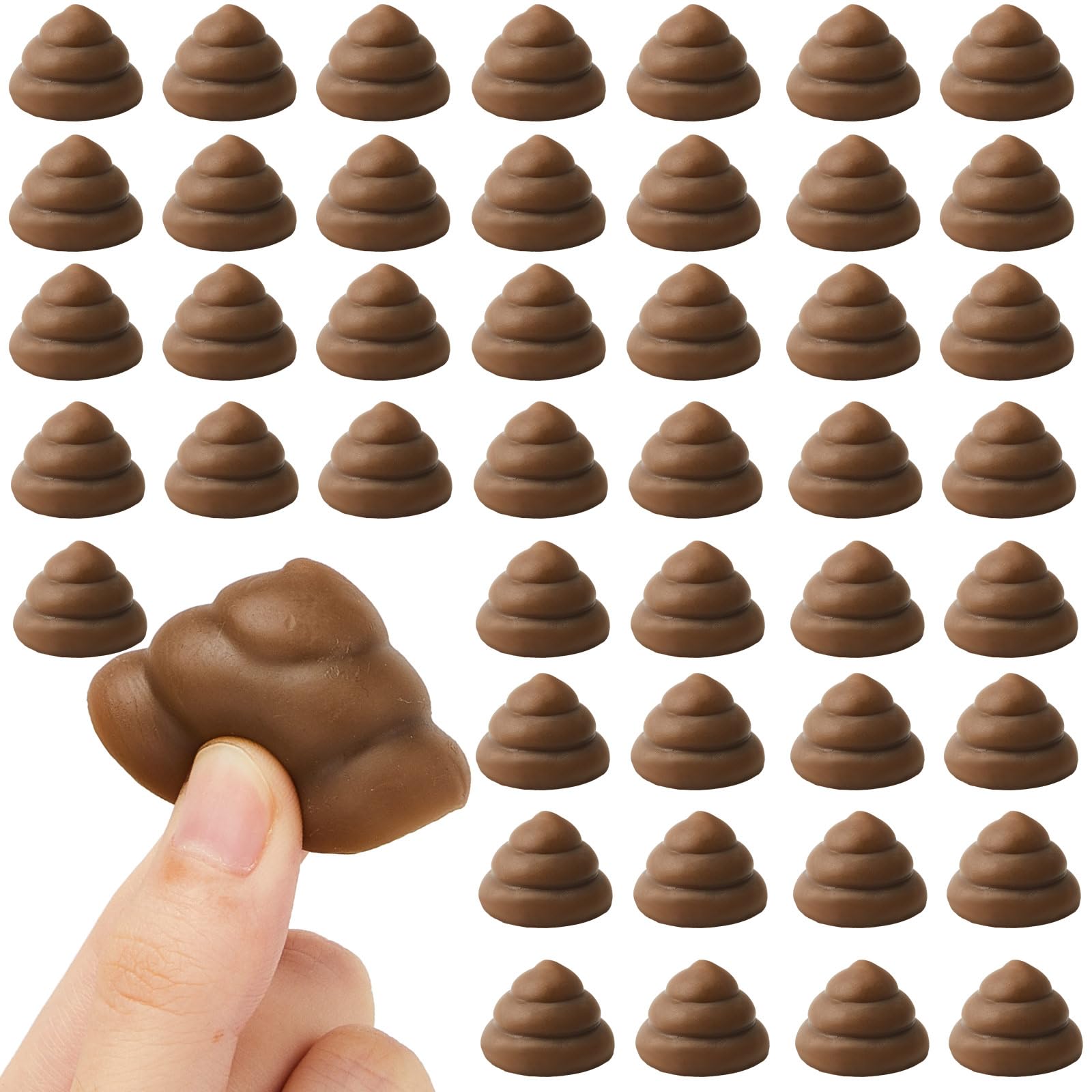 Jenaai 24 Pack Fake Prank Toy Poop Stress Ball April Fools' Day Mini ...