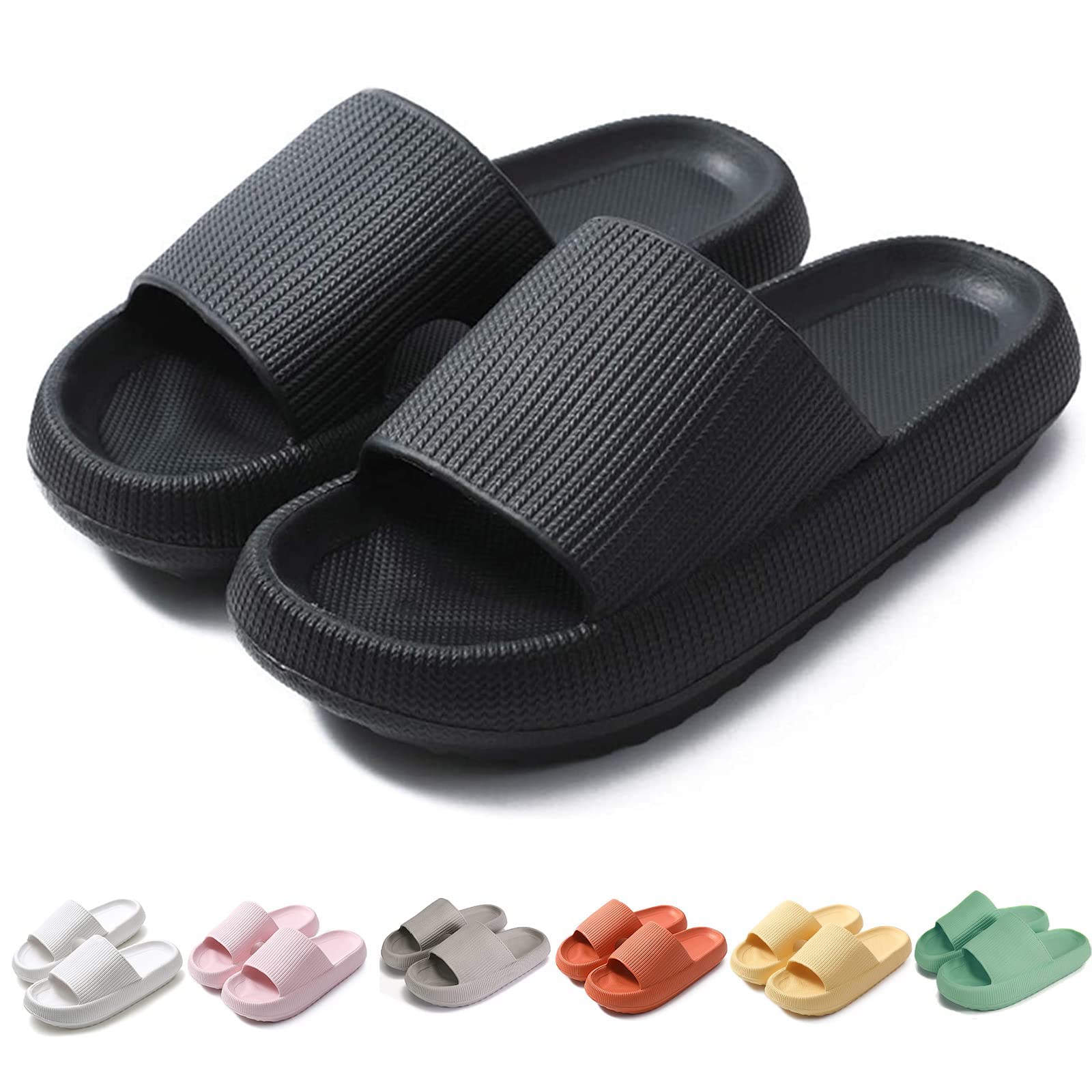 IGIGRING Cloud Slides for Women Men, Super Soft Non-Slip Pillow ...