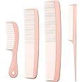 Amazon.com : Mars Wellness 4 Piece Professional Comb Set Peach Pastel ...