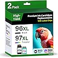Amazon.com: Printer Ink 96 97 XL High Yield Black/Color for HP 96 97 ...