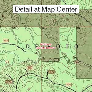 Amazon.com : USGS Topographic Quadrangle Map - McHenry, Mississippi ...
