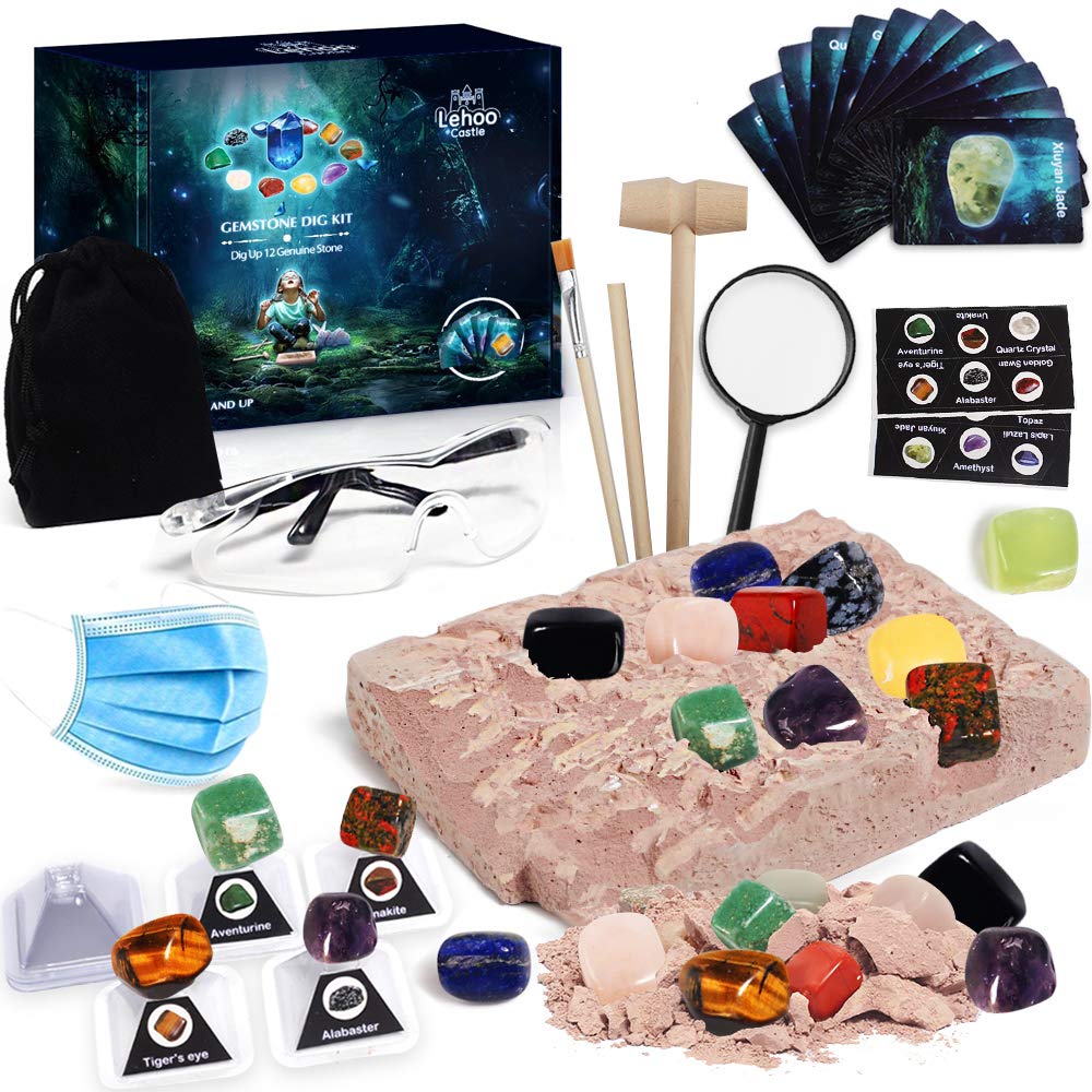 Mua Lehoo Castle Gemstone Dig Kit, Dig Up 12 Real Gems and Crystals ...