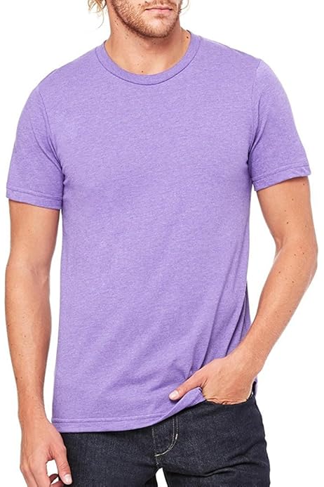 Bella Jersey Short-Sleeve T-Shirt (3001C) Heather Team Purple, S ...