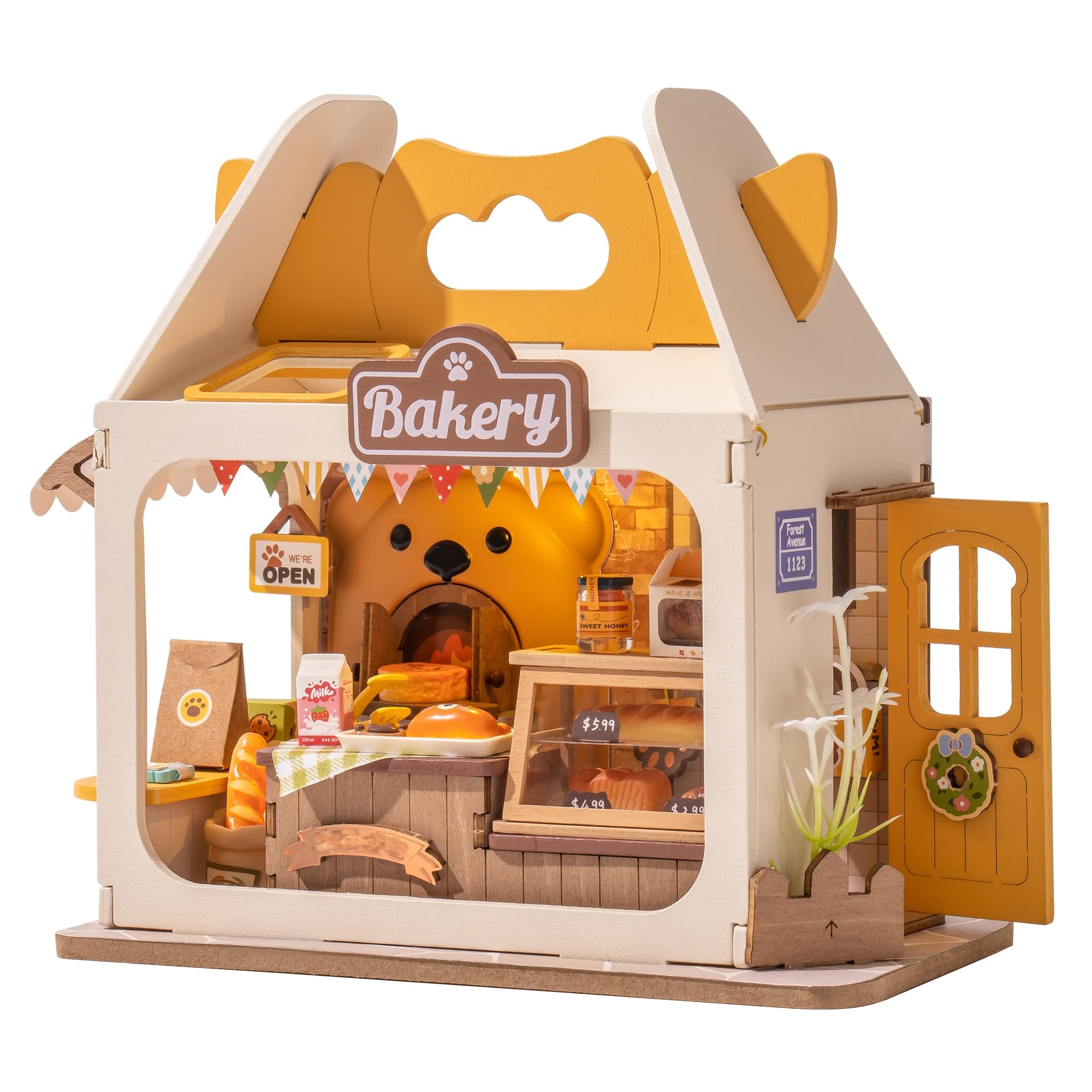 Wowood DIY Mini House Building Teddy Miniature Kit Breadbox, Miniature ...
