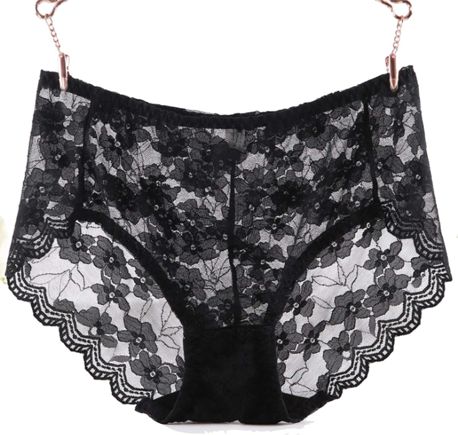 CX-5 Women Full Lace Panties Sexy Transparent Briefs Plus Size Seamless Underwear Soft ...