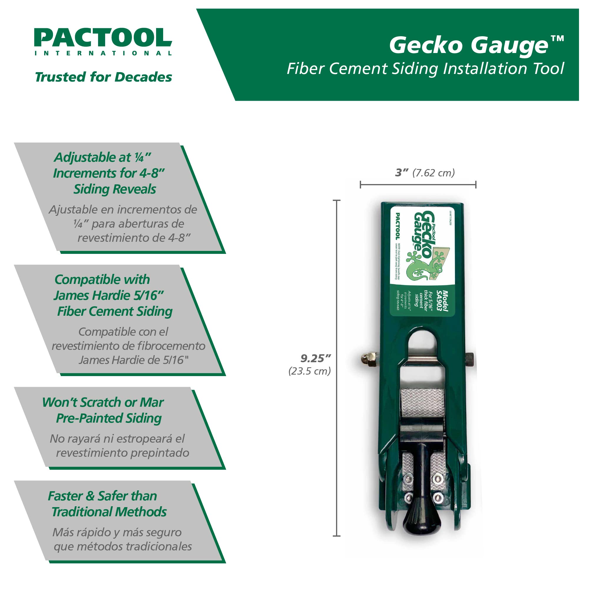 PacTool Gecko Gauge, el kit original de instalación de revestimiento ...