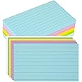 Amazon.com : Index Cards 3x5, Ruled Index Cards, Flash Cards for Studying, Colored Index Cards ...