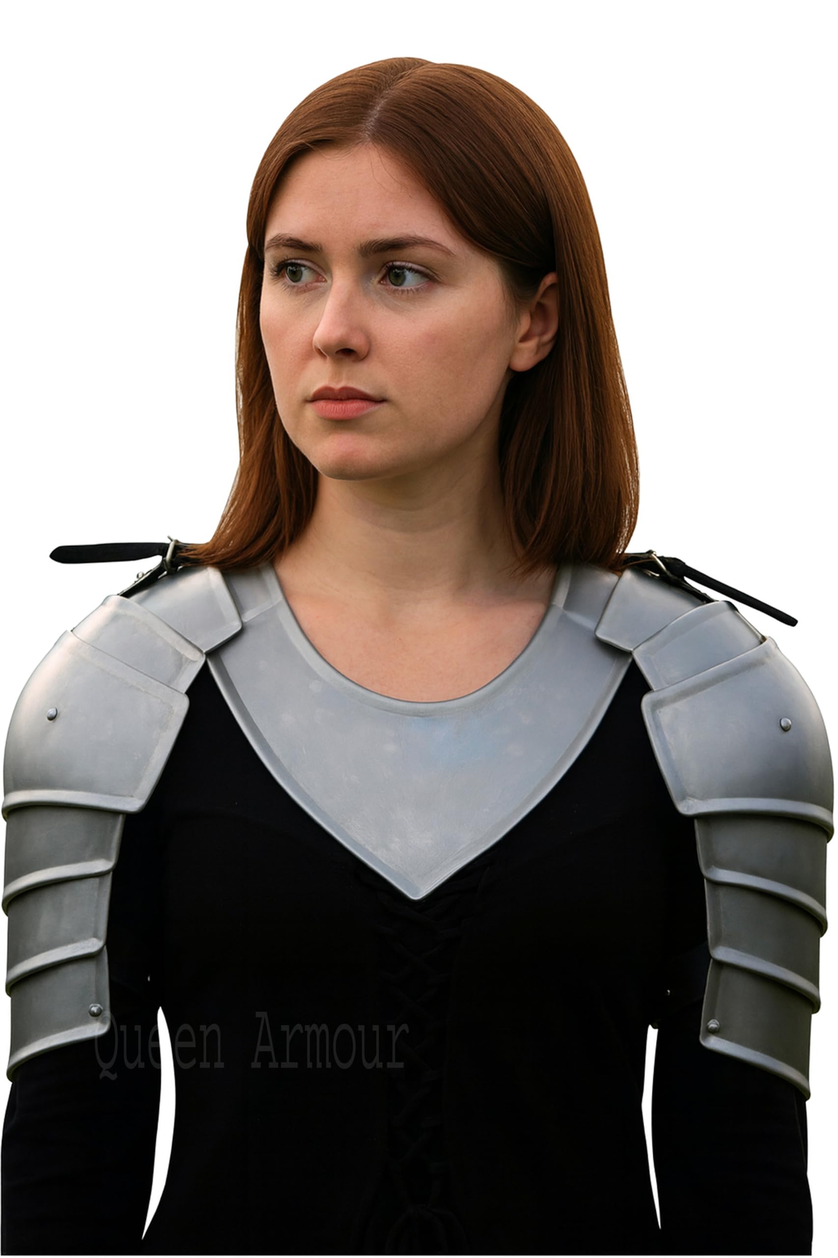 Queen Armour Pair of pauldrons with Gorget LARP pauldrons Shoulders ...