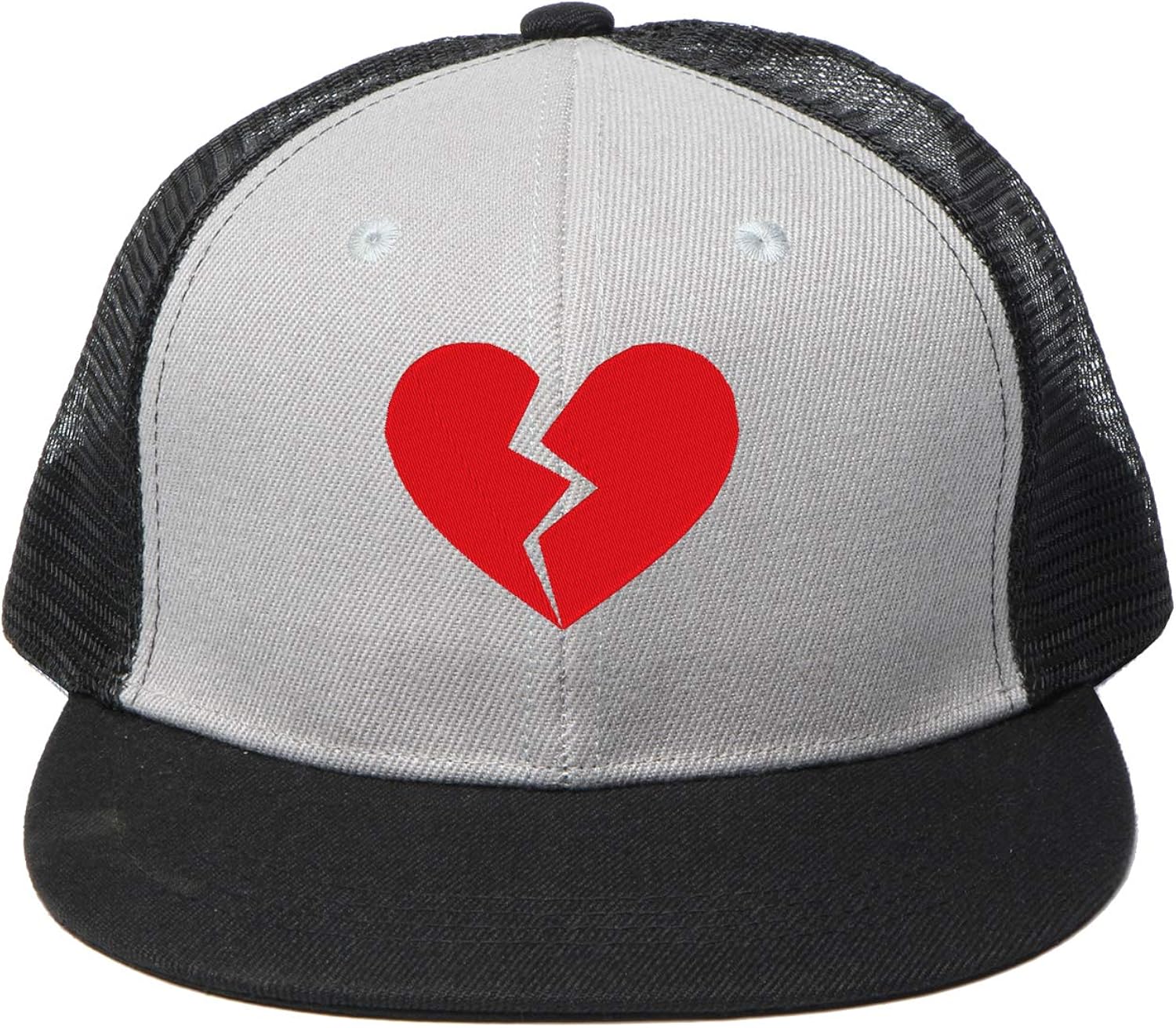 Men Embroidery Broken Heart Ball Cap Black Gray at Amazon Men’s ...