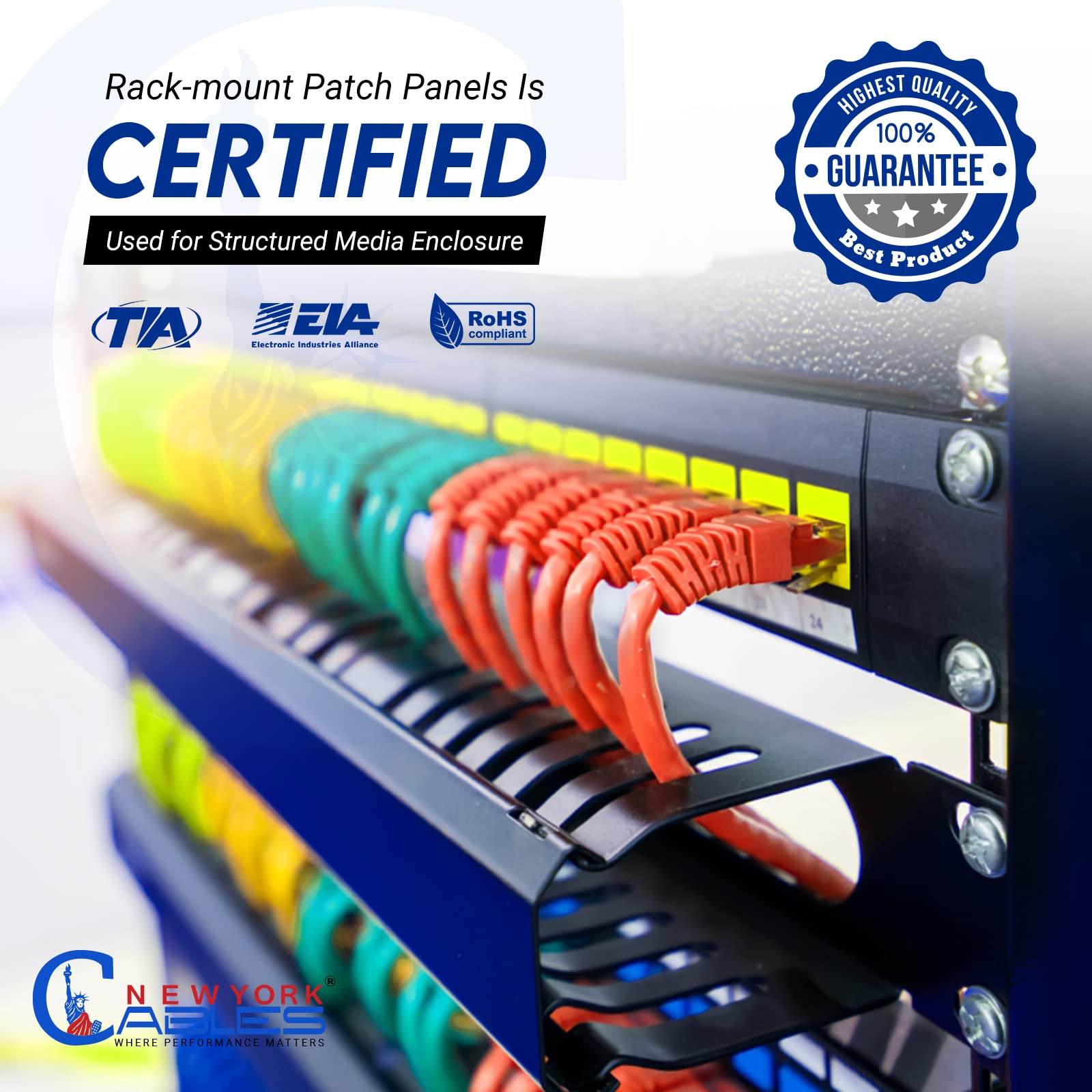 Mua NewYork Cables® Blank Keystone/Patch Panel Network Patch Panel for ...