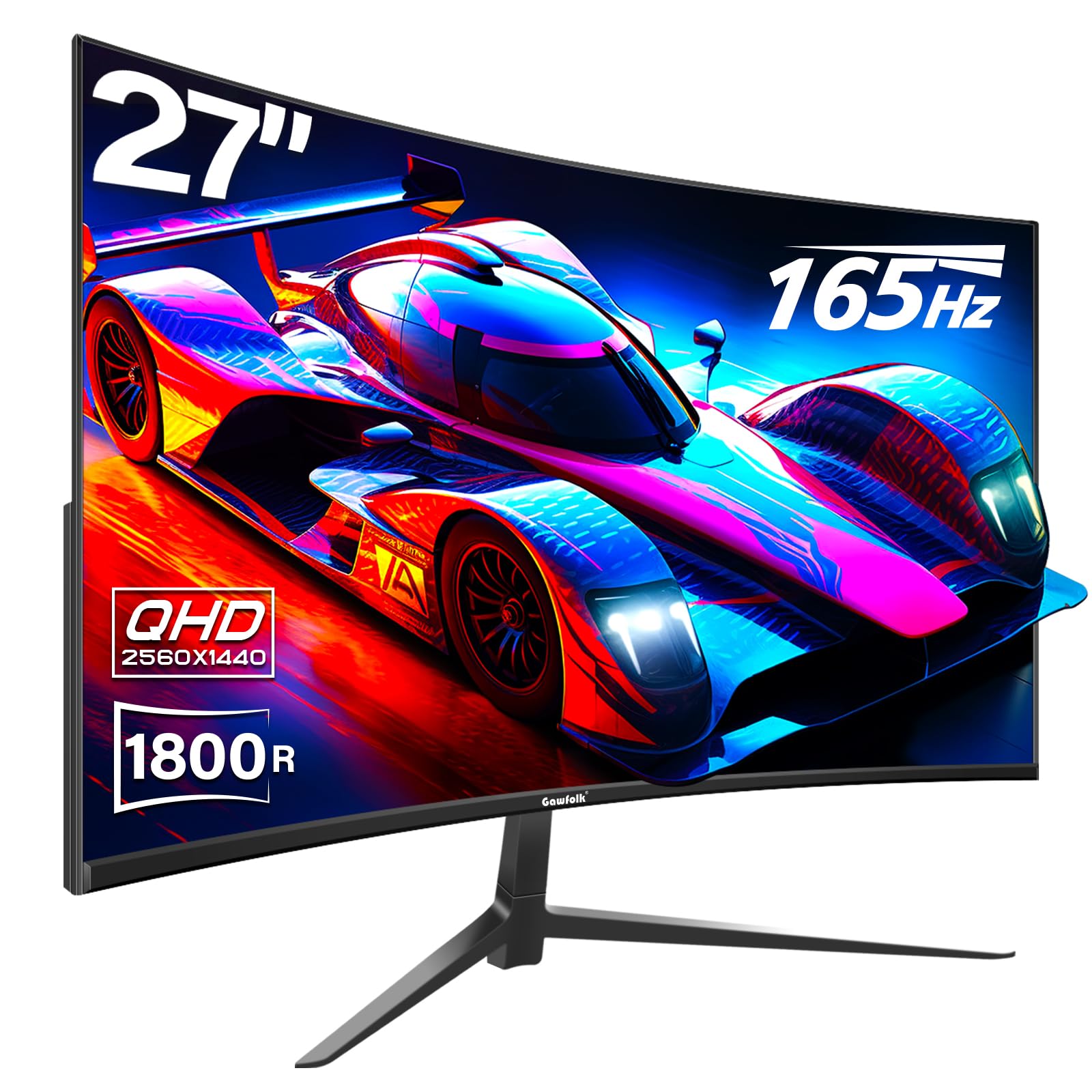 Mua Gawfolk 2K 165Hz Curved Monitor, 27 Inch QHD 2560x1440p 144Hz ...