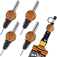 Amazon.com: Liquor Bottle Pourers for Alcohol - 4 PCS Solid Wood ...