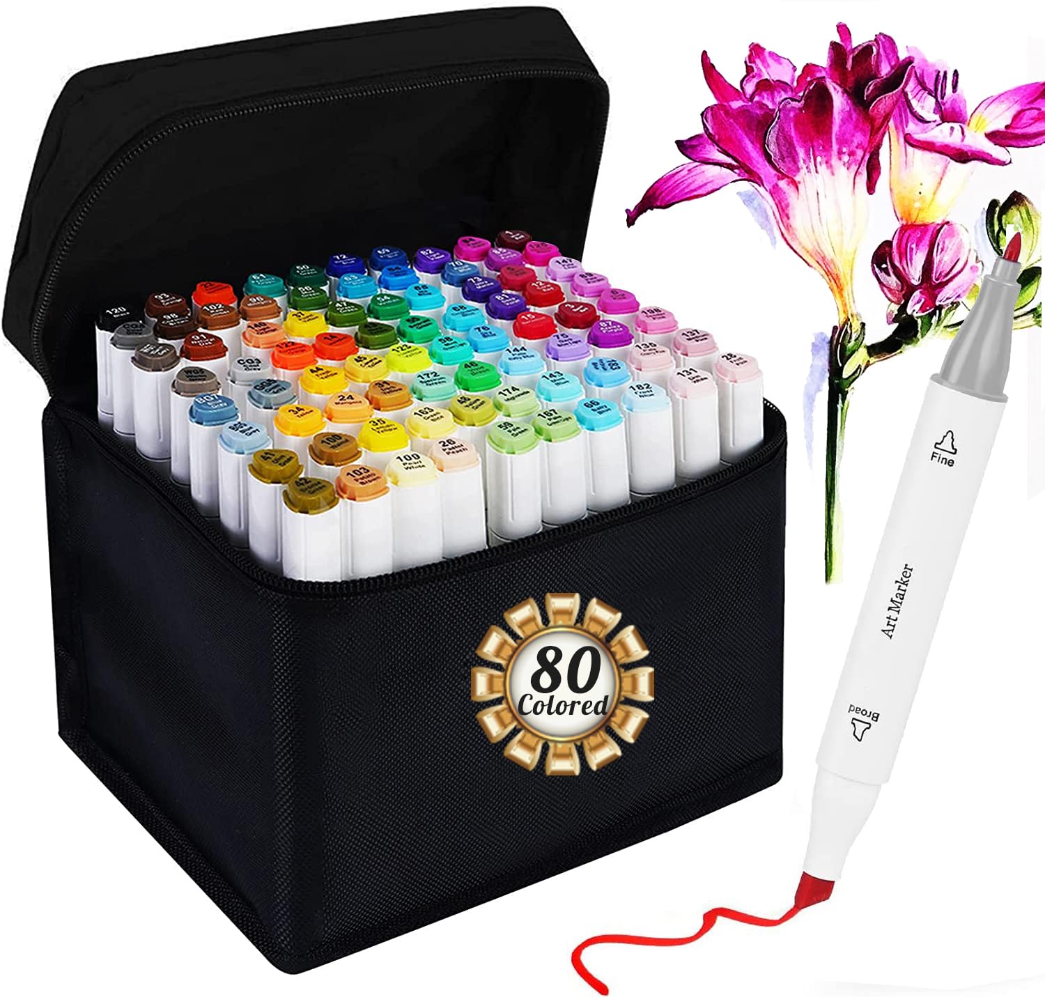 Mua Marker pens 80 Colours, Art Markers for Drawing Sketching Coloring ...