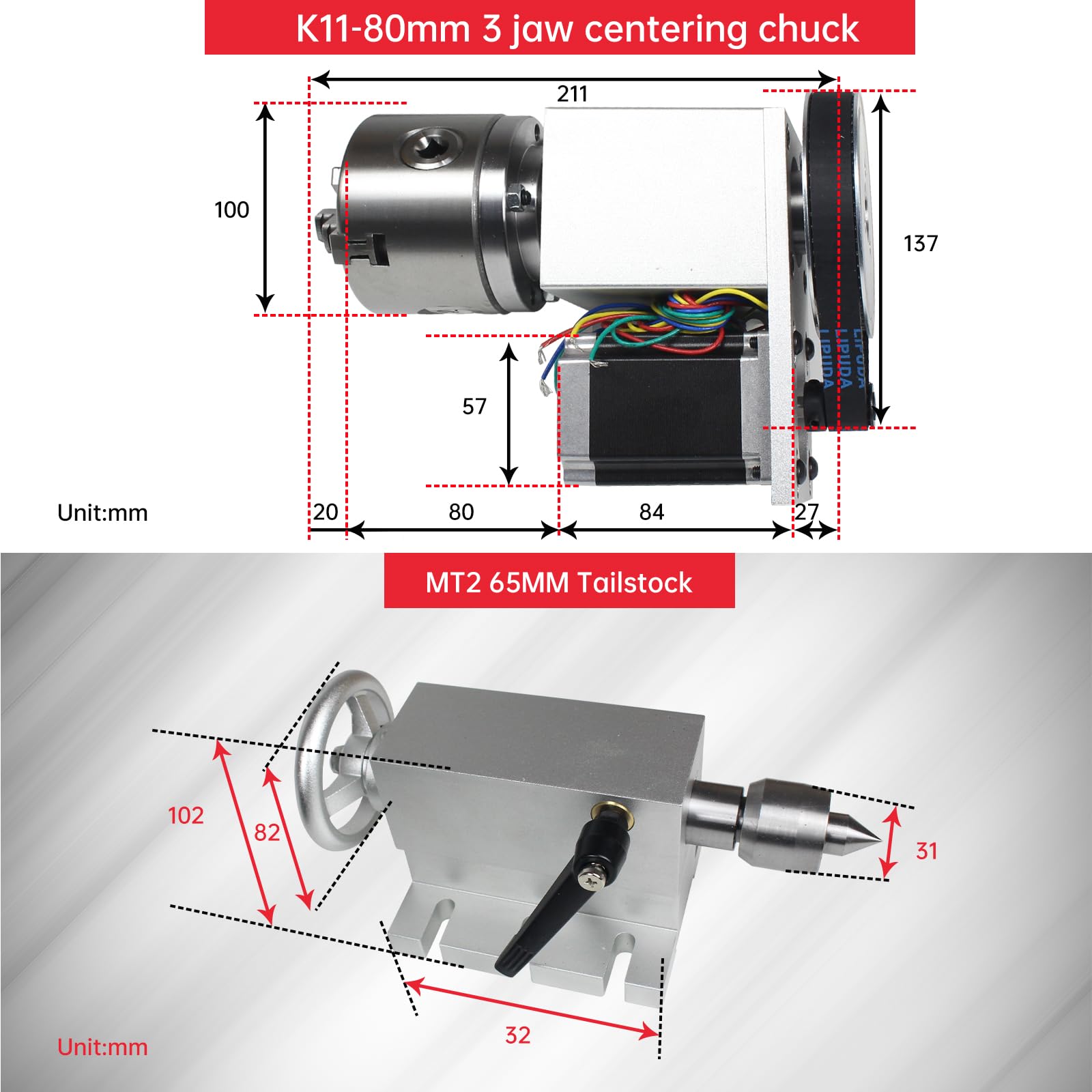 Mua CNC Rotary Axis 4th Axis with 3 Jaw Chuck,CNCTOPBAOS K11-80mm ...