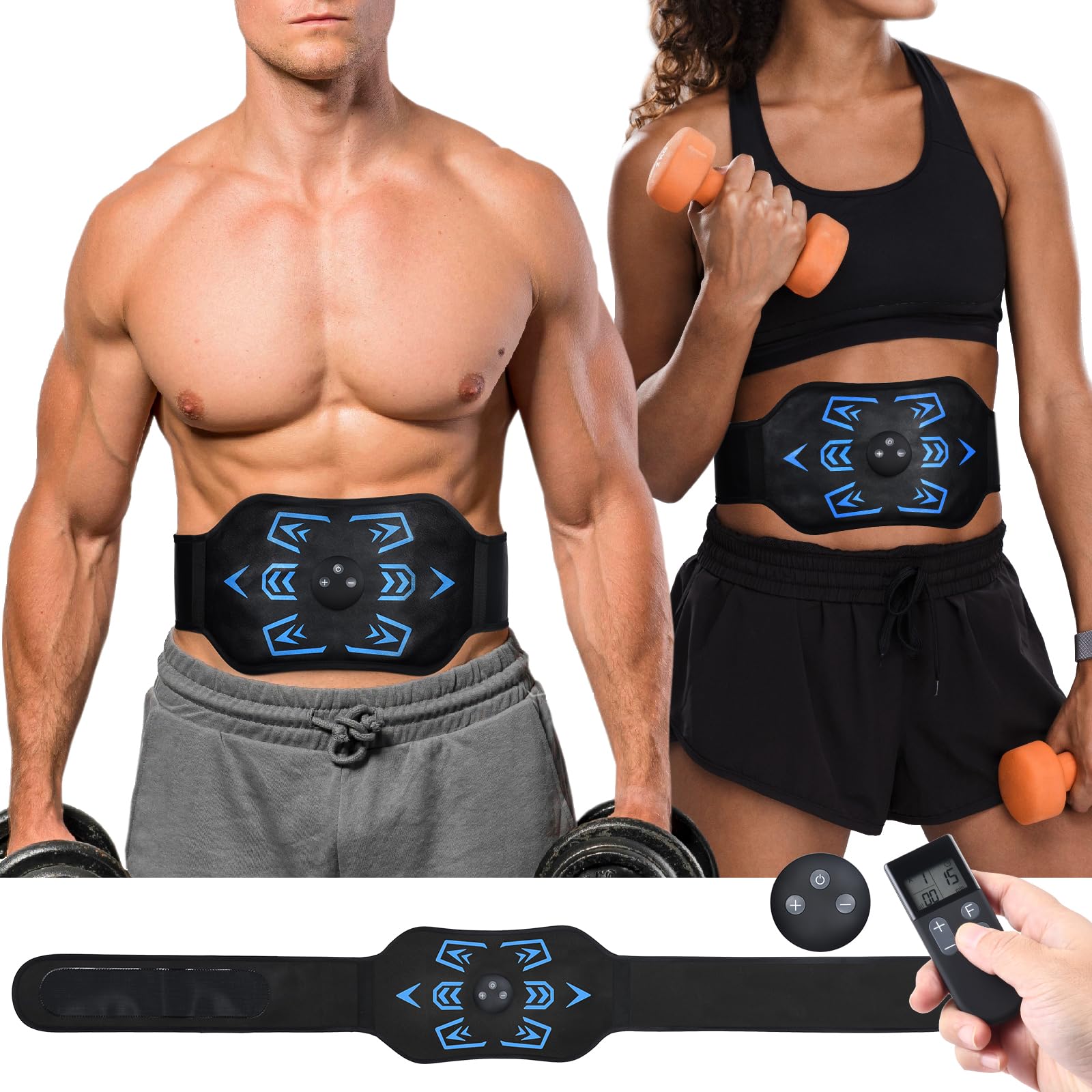 dearkukly ABS Stimulator, Abs Muscle Training Belt, Ab Stimulator USB ...