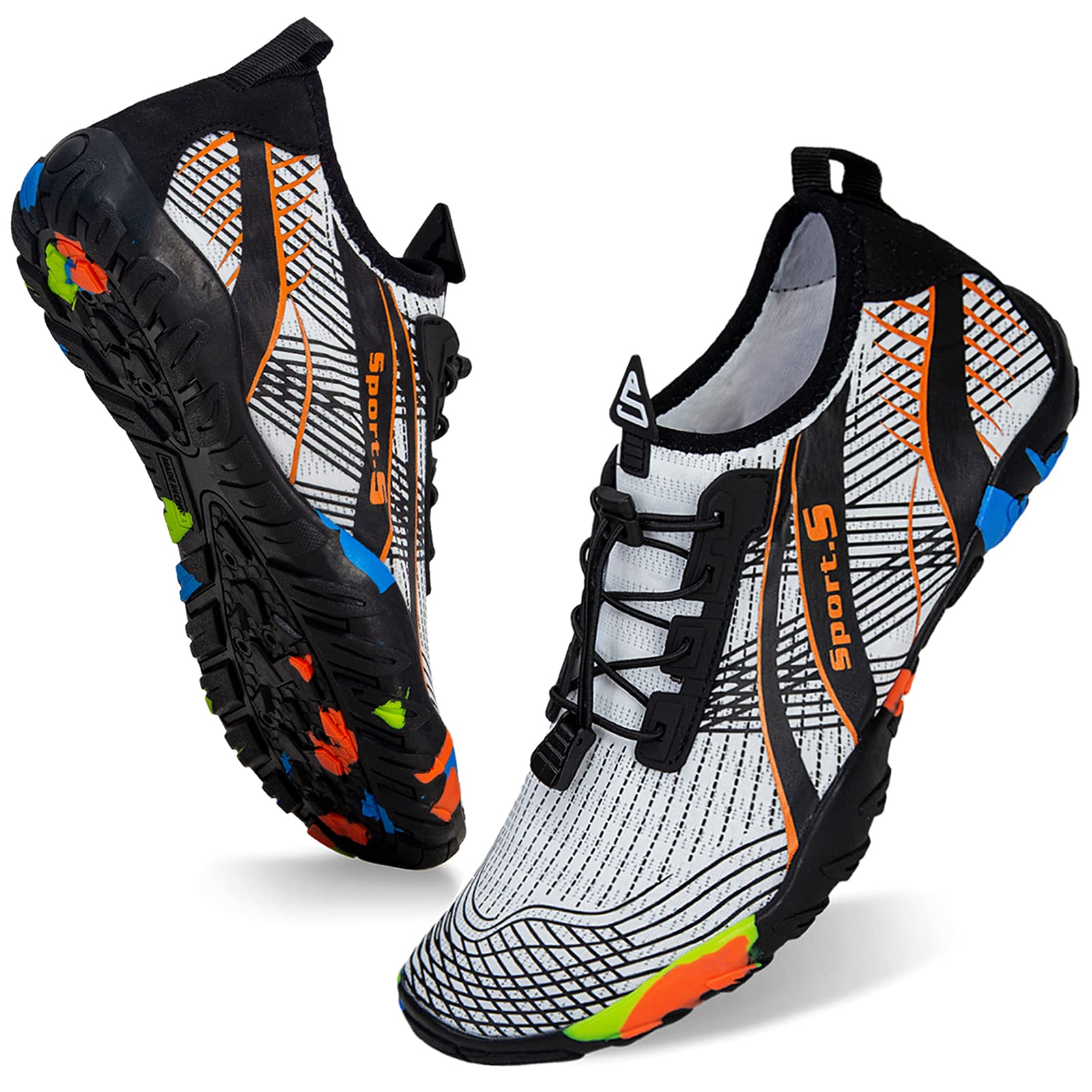 WateLves Water Shoes Mens Womens Beach Swim Shoes Quick-Dry Aqua Socks ...