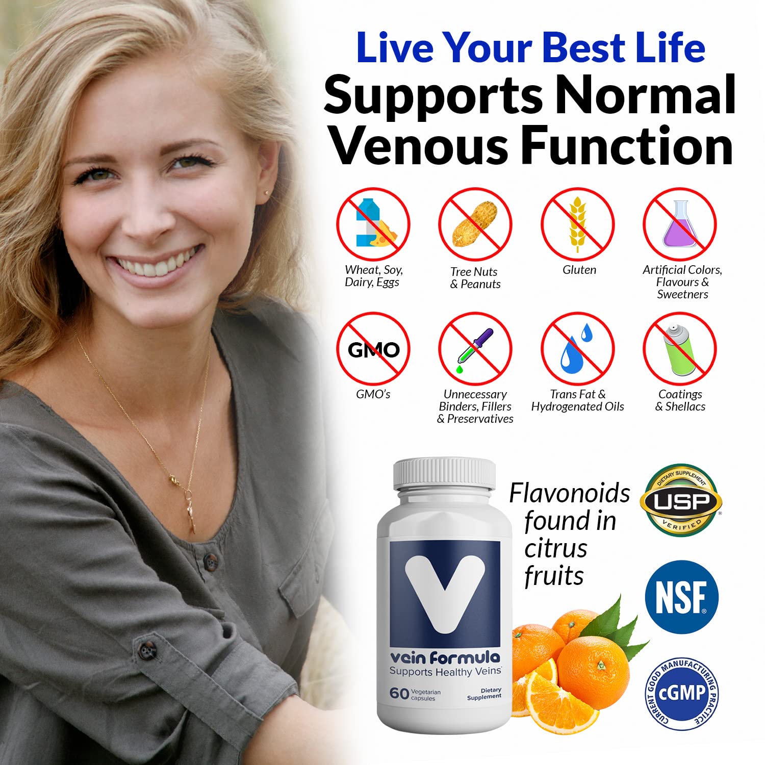 Mua Vein Formula - 60 Capsules Micronized MPFF, Supports Normal Venous ...