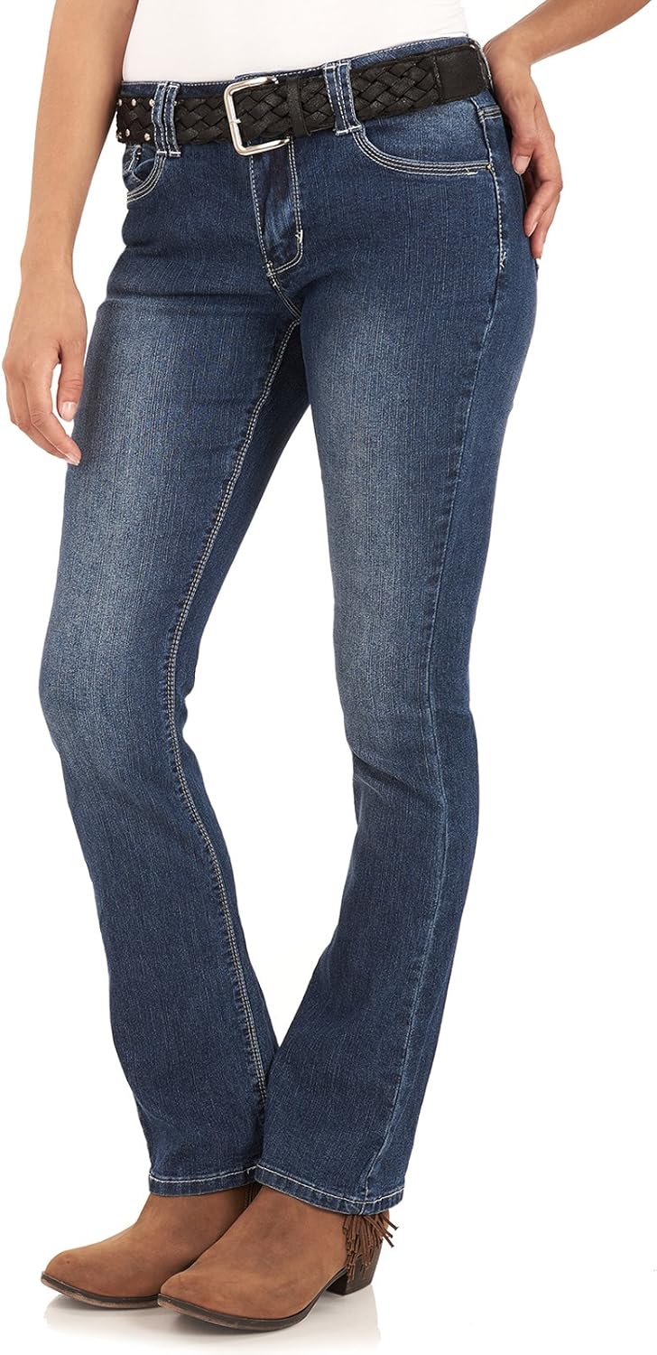 Angels Jeans Women's Belted Bootcut Jean in Alison Size:16 at Amazon ...