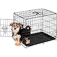 Amazon.com: Sweetcrispy 24-Inch Single-Door Dog Crate–Durable Metal Pet ...