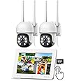 Amazon.com : Camcamp All-in-One Security Camera System with 7" Touchscreen Monitor, 2pcs 2K 4MP ...