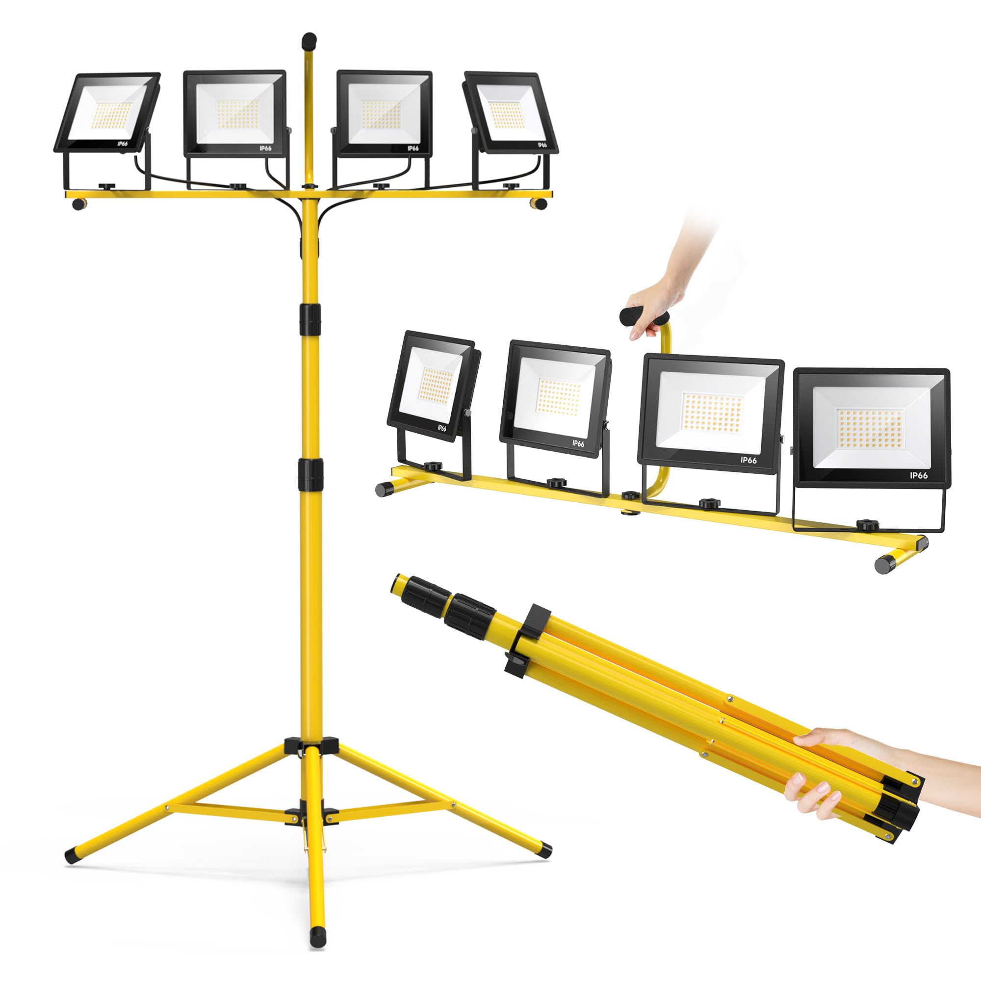 TOPRATED Plug in Led Work Light with Stand,28000 Lumen 110V 4 ...