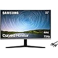 Amazon.com: SAMSUNG 32" Class 1500R FHD Curved Monitor, 75Hz, 4ms ...