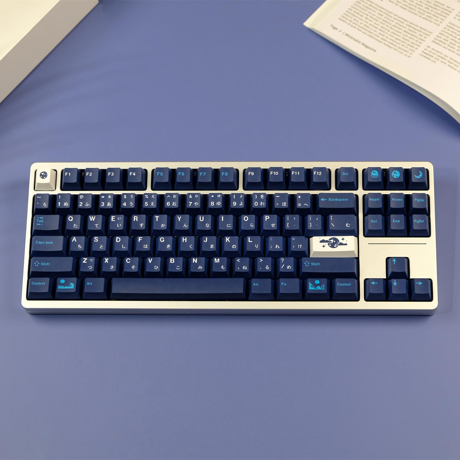 Mua Hyekit PBT Keycaps, 134 Keys Blue Hell Keycaps Dye-Sublimation PBT ...