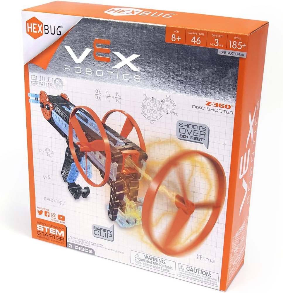 HEXBUG VEX Robotics Z-360 – Ripcord Disc Launcher – DIY Top Launcher ...