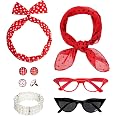 Amazon.com: HOVEOX 50s Accessories Set for Women 1950s Women Costume ...