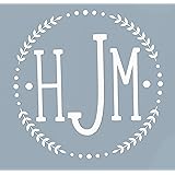 Amazon.com: Custom Initial Monogram Vinyl Decal Bumper Sticker, for ...