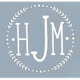 Amazon.com: Custom Initial Monogram Vinyl Decal Bumper Sticker, for ...