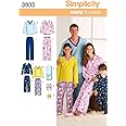 Amazon.com: Simplicity Sewing Pattern 3935 Miss/Men/Child Sleepwear, A ...