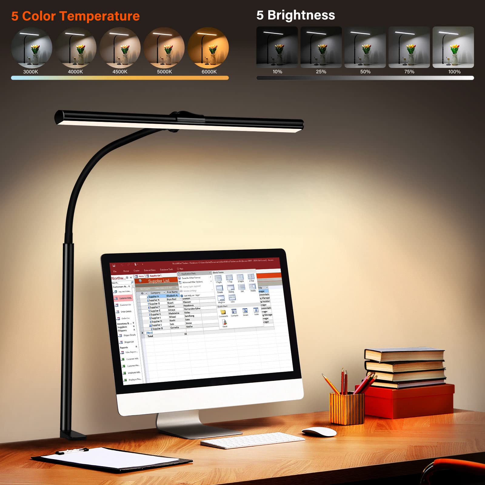Mua selfila LED Desk Lamp with Clamp - Architect Desk Lamp Swing Arm ...