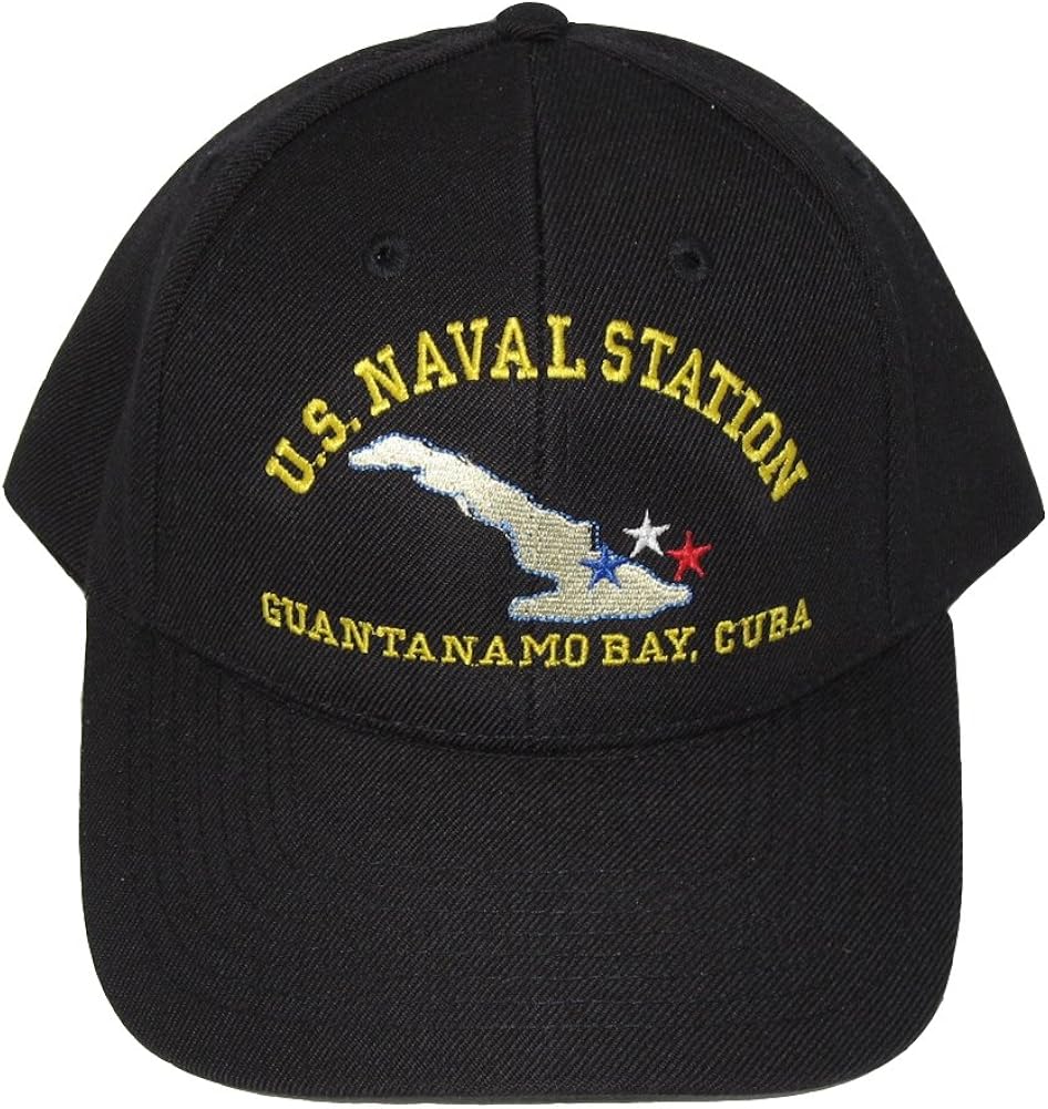 U.S. Naval Station Guantanamo Bay, Cuba Cap. Embroidered. Navy Blue ...