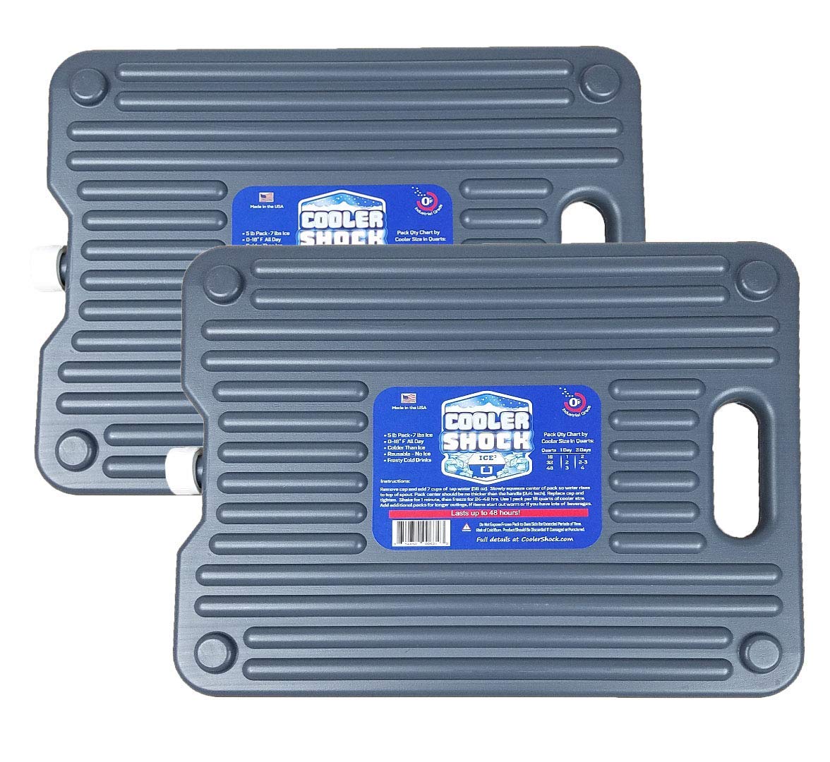 Cooler Shock Ice Packs for Coolers. Thin, Reusable, Long Lasting ...