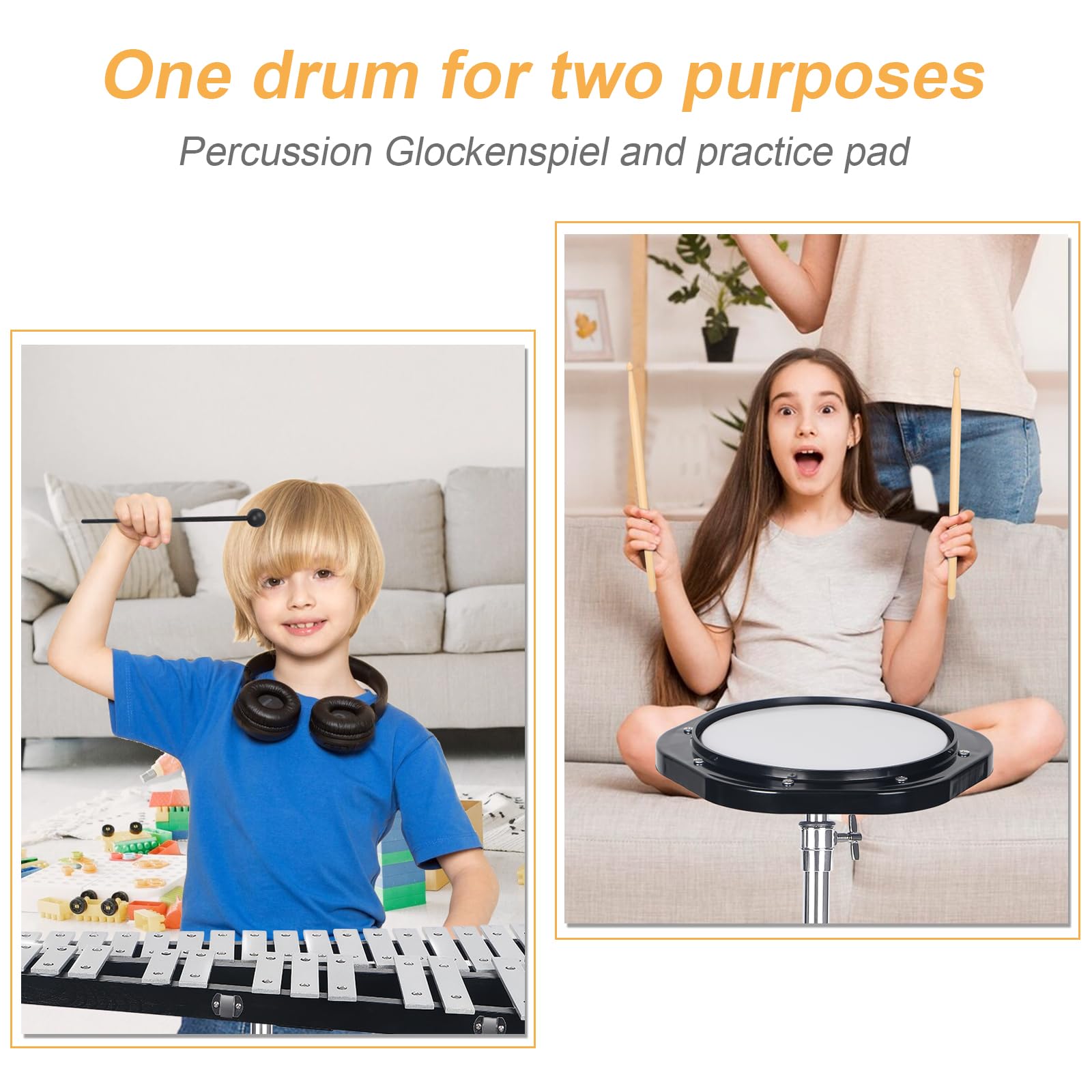 Mua Professional 32 Note Glockenspiel Xylophone Bell Kit，Muted Practice ...