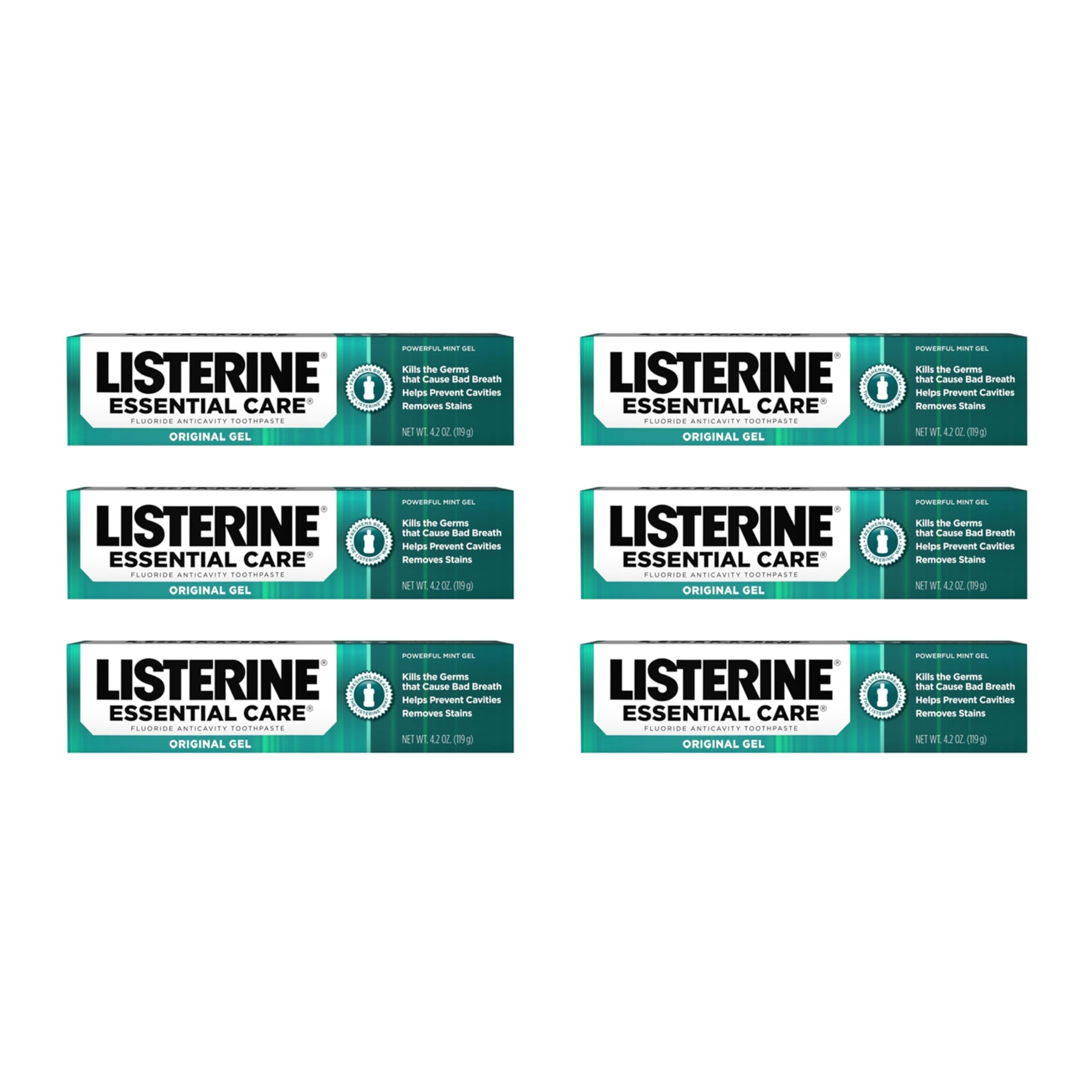 Listerine Essential Care Toothpaste, Bad Breath Treatment, Cavity ...