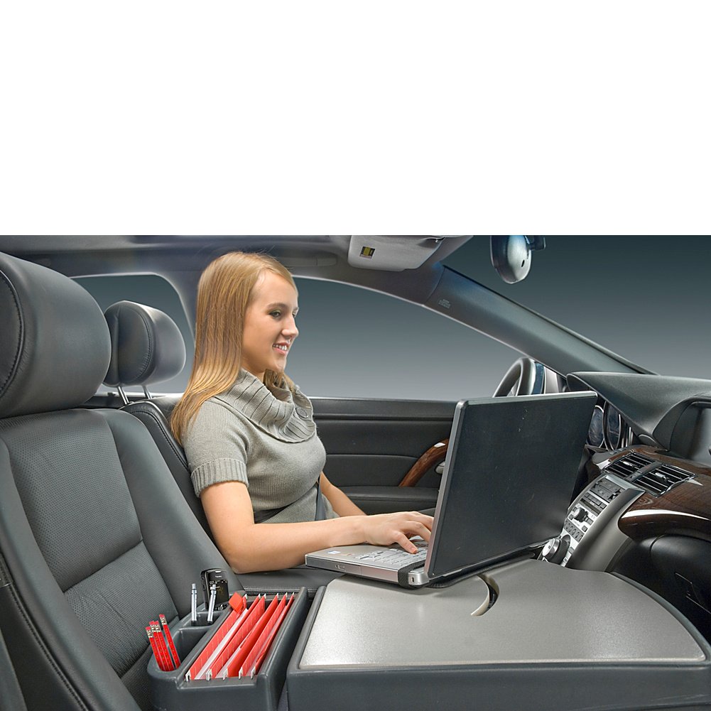 AutoExec Road Car-01 Roadmaster Car Desk, Gray, 1 Pack