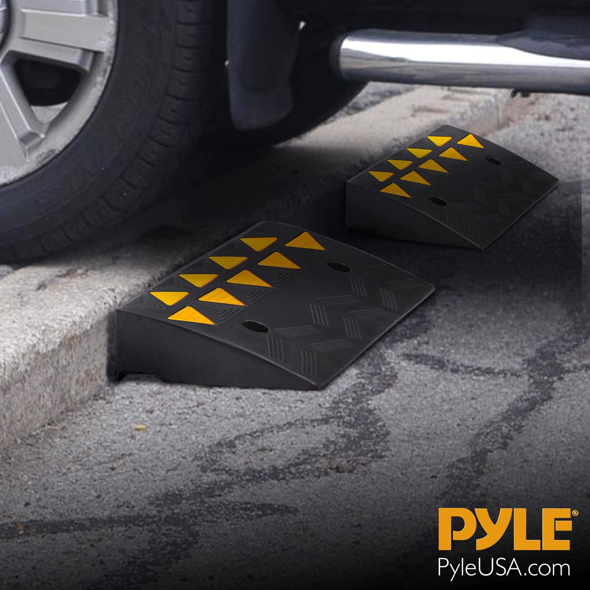 Mua Pyle Car Vehicle Curbside Driveway Ramp - 2PC Heavy Duty Rubber ...