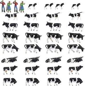 Amazon.com: Farm Animals Figure Set,AN8704 36PCS 1:87 Well Painted ...
