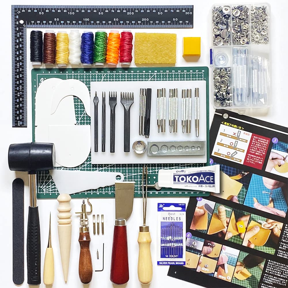 Mua [KAMON Leather] Leather Craft Kit, Tool Set [TOCO & COBA FINISHING ...